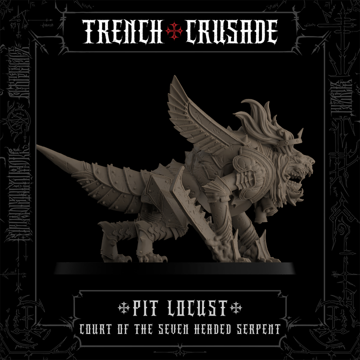 3D Printable Trench Crusade - Pit Locust - Court of the Seven Headed Serpent by Factory Fortress ...